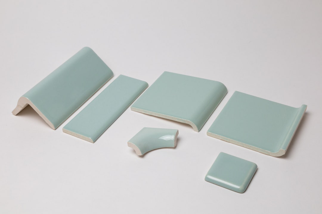Mint Ceramic V-cap, Bullnose, Cove Base, Mud Cap, Sink Corner and ...