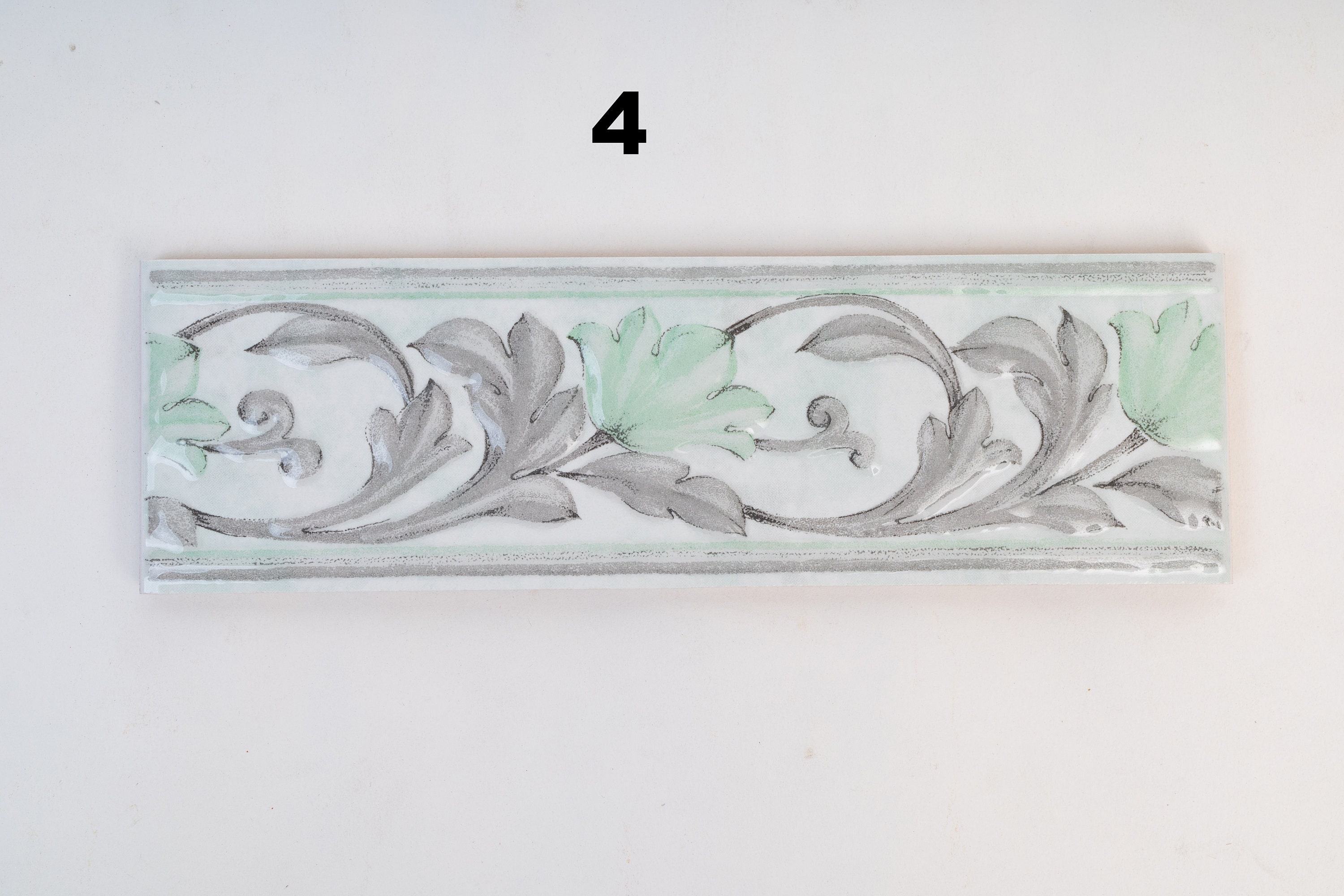 Italian Ceramic Floral Tile Border Trim 6cm X 20cm vintage - Etsy
