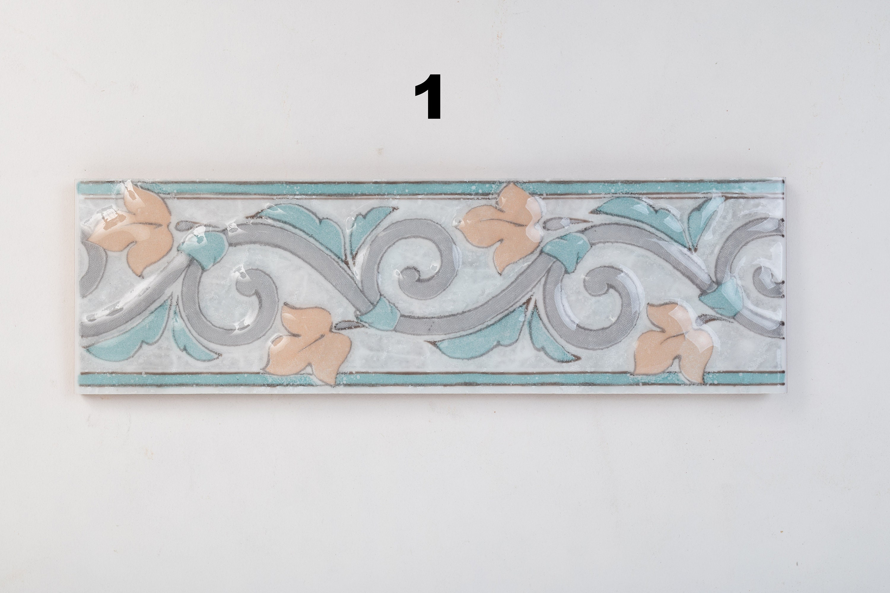 Italian Ceramic Floral Tile Border Trim 6cm X 20cm vintage - Etsy