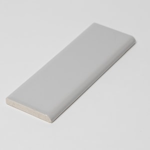 Glossy Gray Ceramic V-cap, Mud Cap, Bullnose, Quarter Round and Cove ...