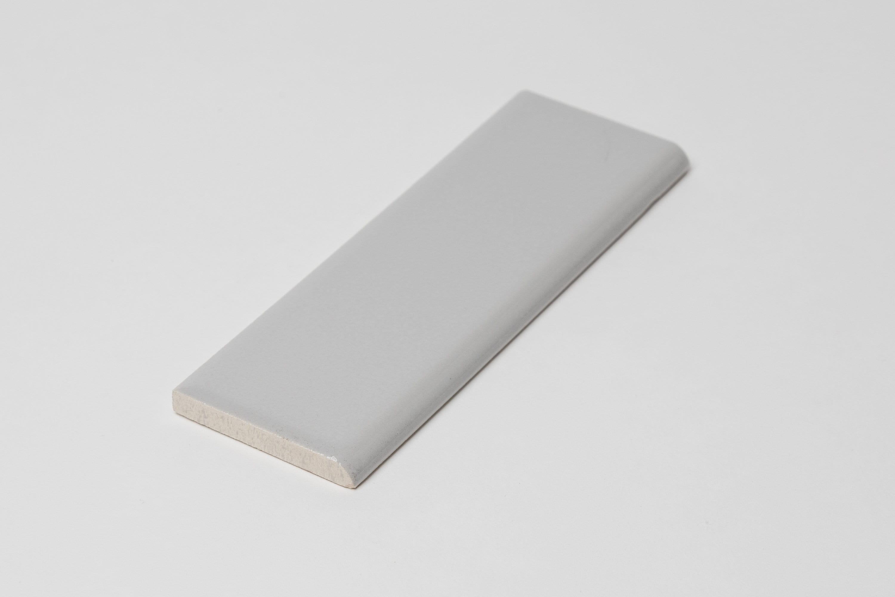 Glossy Gray Ceramic V-cap, Mud Cap, Bullnose, Quarter Round and Cove ...