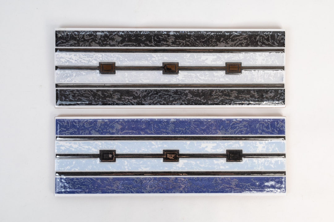 Italian Ceramic Tile Border Trim 8.5cm X 25cm (vintage Made in Italy ...