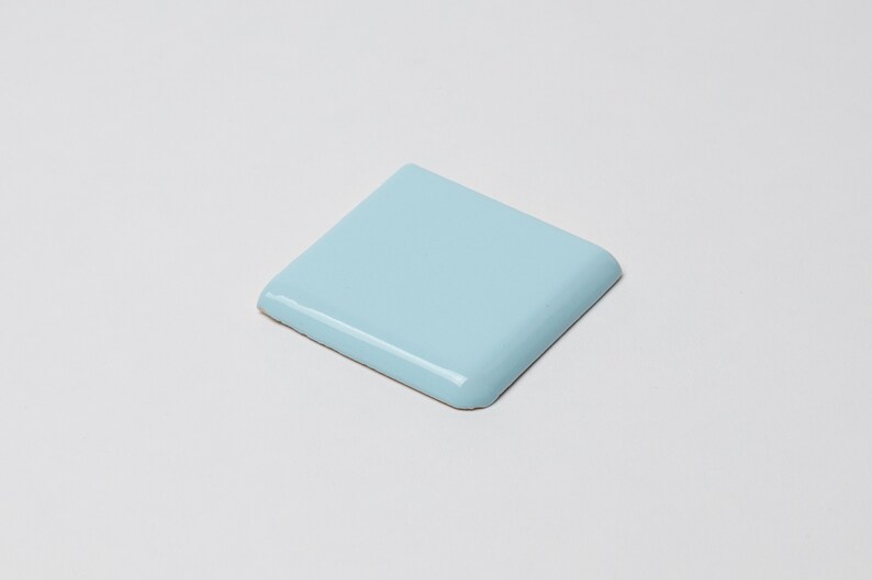 Baby Blue Ceramic Mud Cap, Bullnose, Quarter Round, Quarter Round ...
