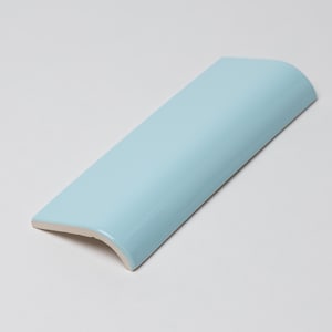 Baby Blue Ceramic Mud Cap, Bullnose, Quarter Round, Quarter Round ...