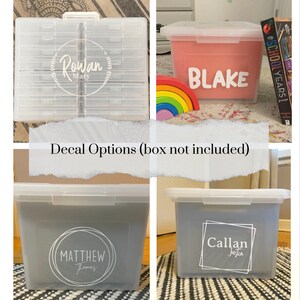 Personalized Photo Storage Keeper Bin Labels, Kids Memory Box Decals ...