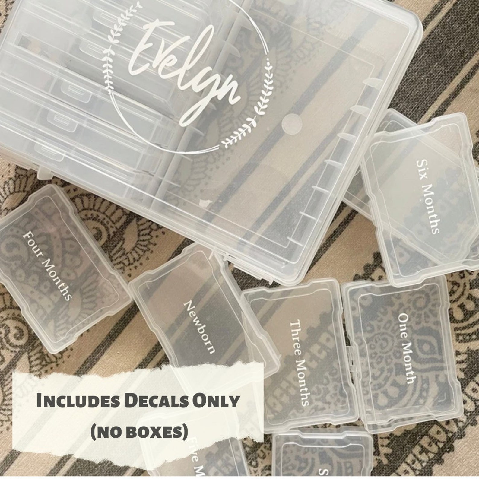 Personalized Photo Storage Keeper Bin Labels, Kids Memory Box Decals ...