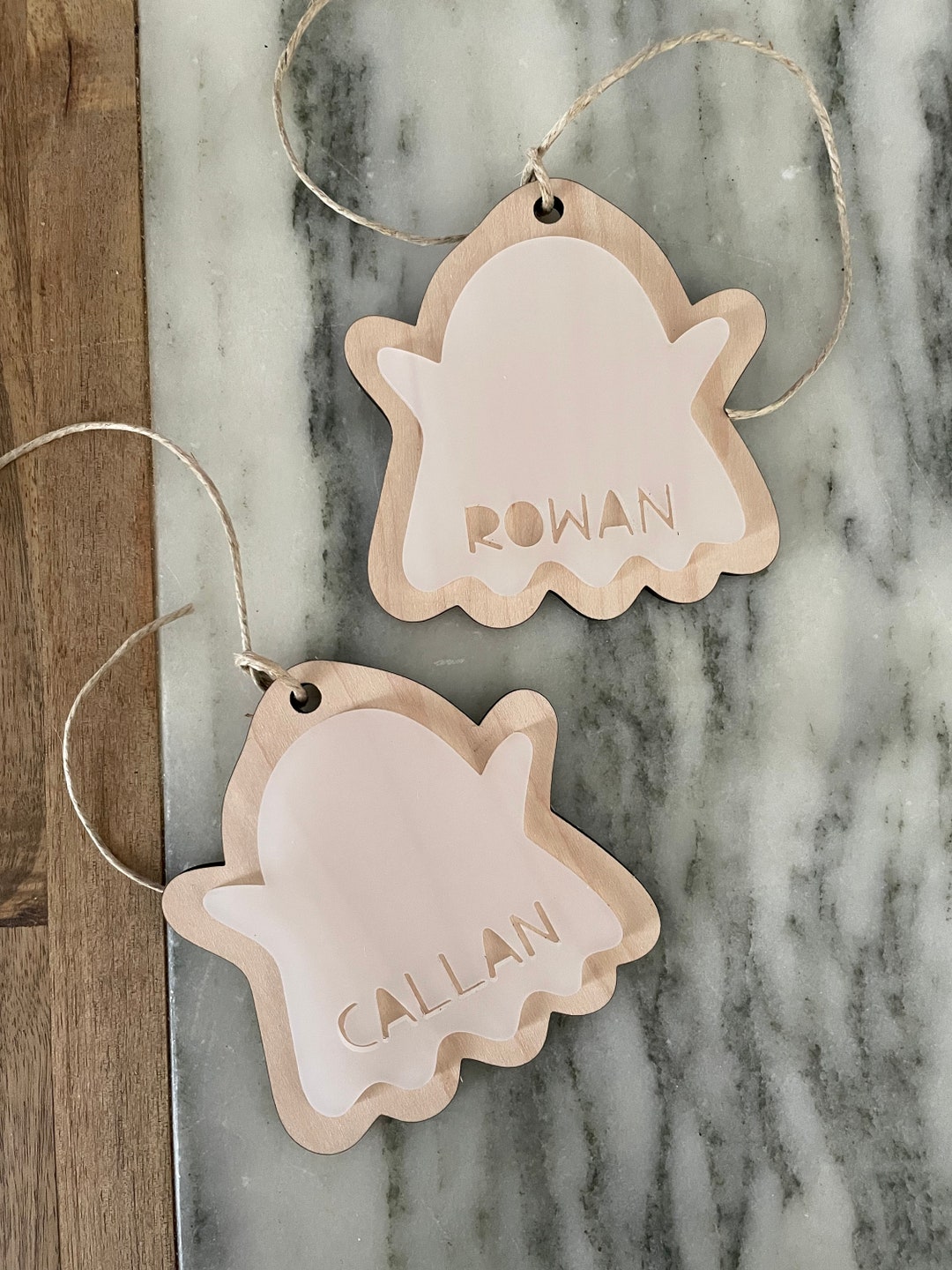 Personalized Halloween Basket Name Tags, Spooky Gift Tags, Ghost Name ...