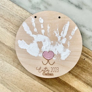 Easter Bunny DIY Handprint Craft, Bunny Footprint, Easter Keepsake, DIY ...