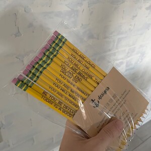 Positive Affirmation Pencil, Personalized Pencil, Engraved Pencils ...
