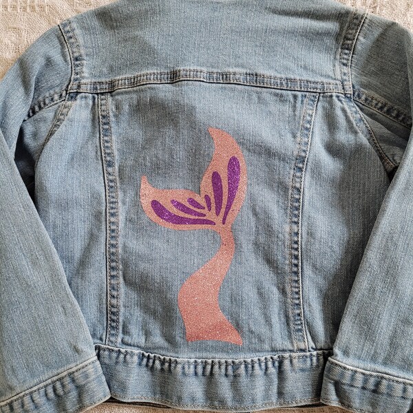 Mermaid Denim Jacket - Etsy