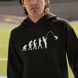 Evolution of Fishing Hoodie - Etsy