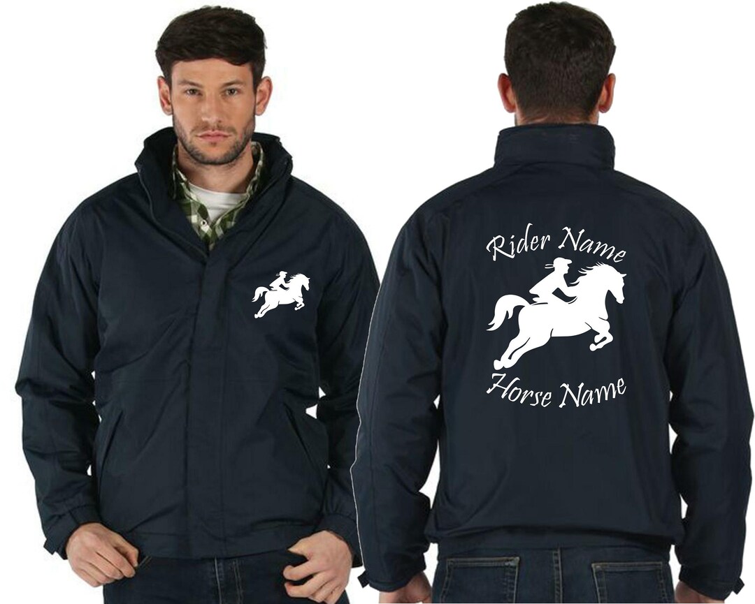 Personalized Equestrian Dover Jacket: Waterproof Horse Rider Bomber ...