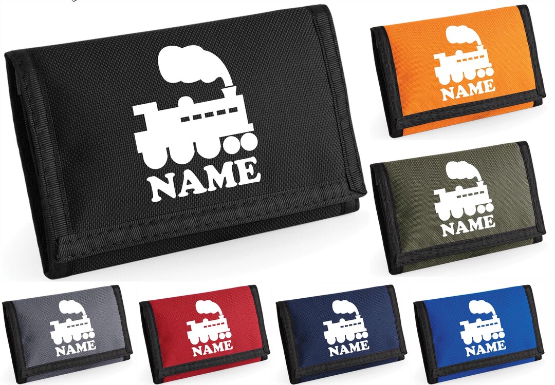 Personalised Ripper Wallet, Add Name Purse Boys or Girls, Train Lovers ...