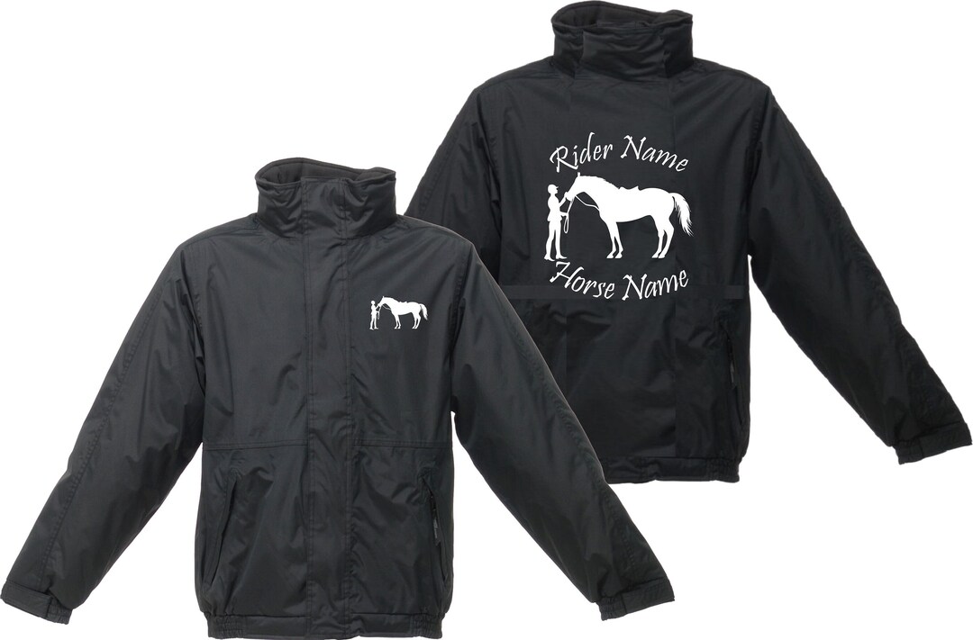 Personalised Horse Jacket Regatta Equestrian Cob Rider Stable Jockey ...