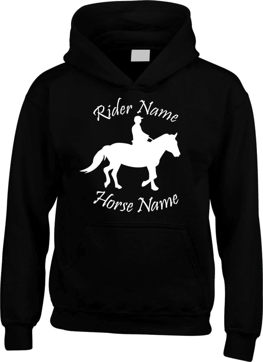 Personalised Horse Hoodie, Riding School Jumper Hoodie Racing, Gift for ...