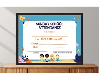 Kente Perfect Attendance Award Certificate, Editable Perfect Attendance ...