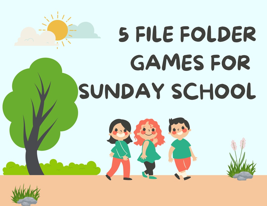 File Folder Bible Game Bundle for Sunday School or Children's Church ...