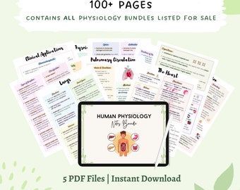 Physiology Mega Bundle Physiology Notes Anatomy and - Etsy
