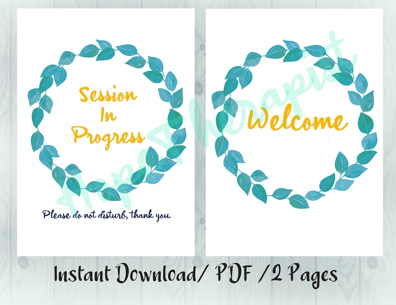 In Session Sign Welcome Sign Spa Sign Printable Digital - Etsy