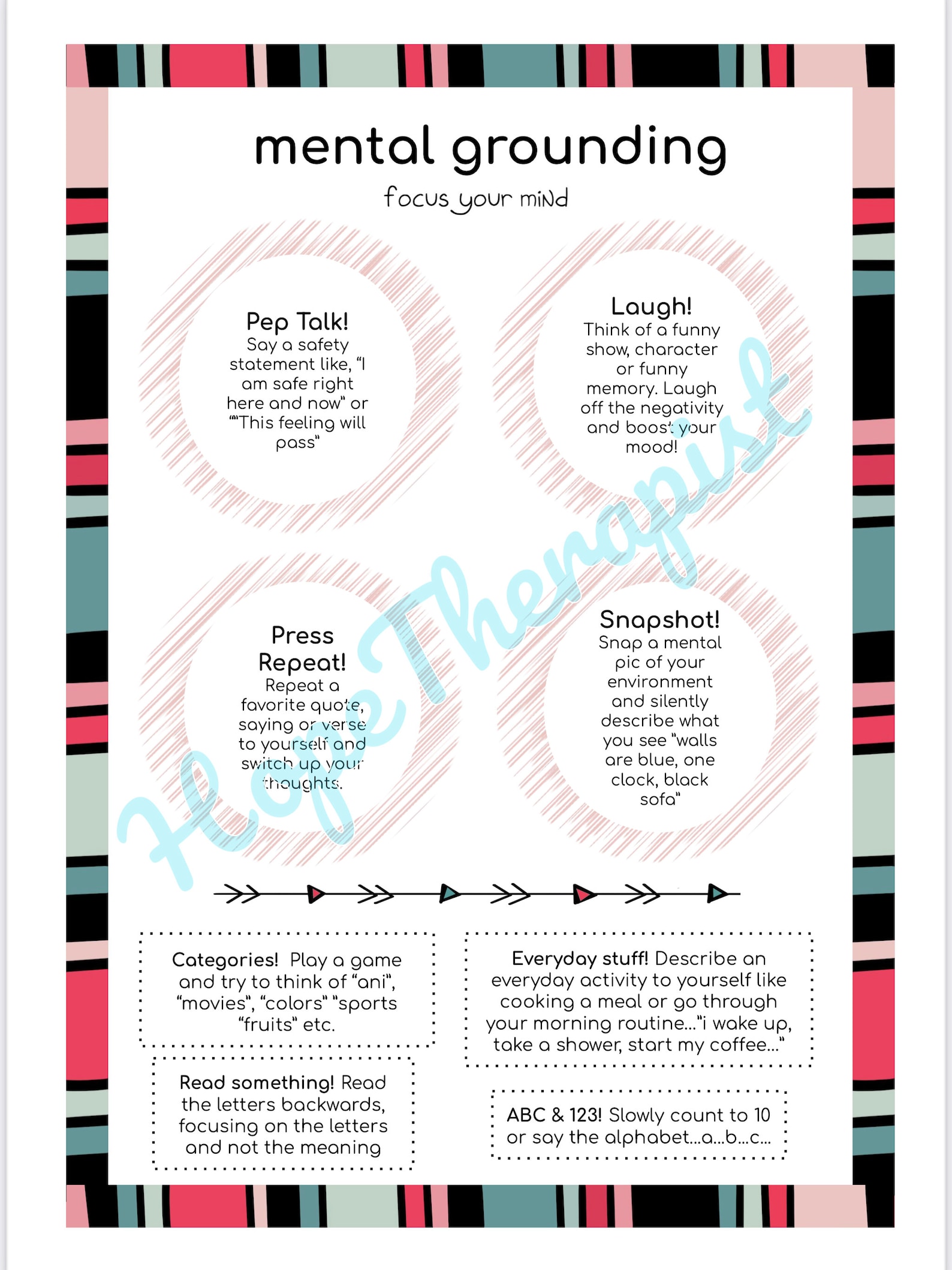 Therapy Worksheets Grounding Skills Mental Health Worksheets - Etsy