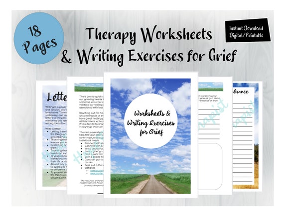Therapy Worksheets Grief Worksheet Mental Health Worksheet - Etsy