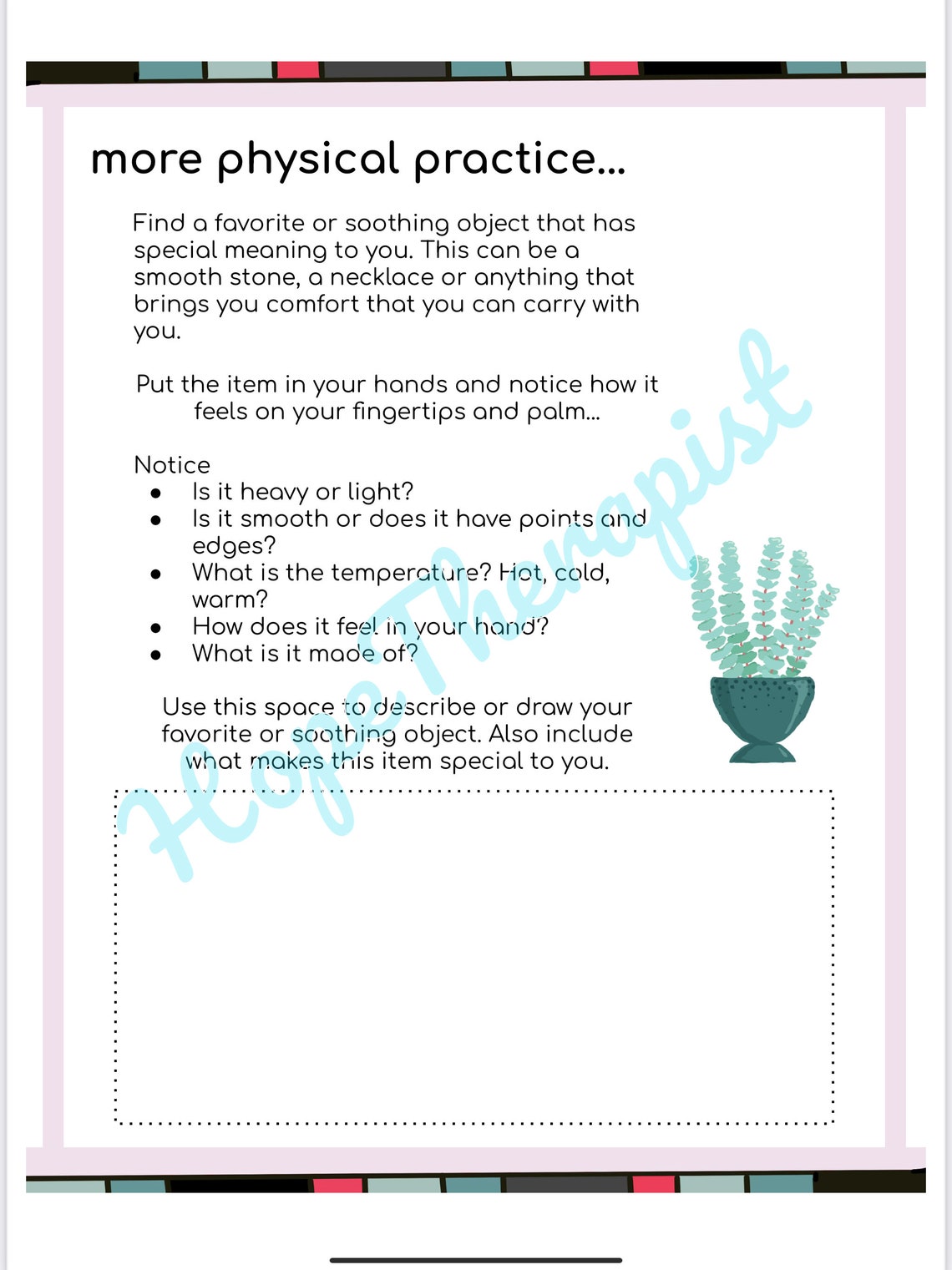 Therapy Worksheets Grounding Skills Mental Health Worksheets | Etsy