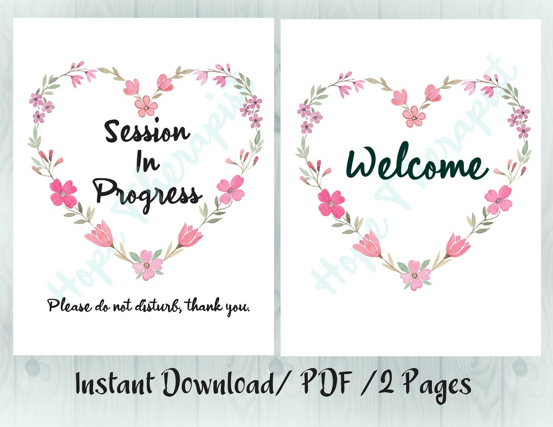 In Session Sign Welcome Sign Spa Sign Printable Digital - Etsy
