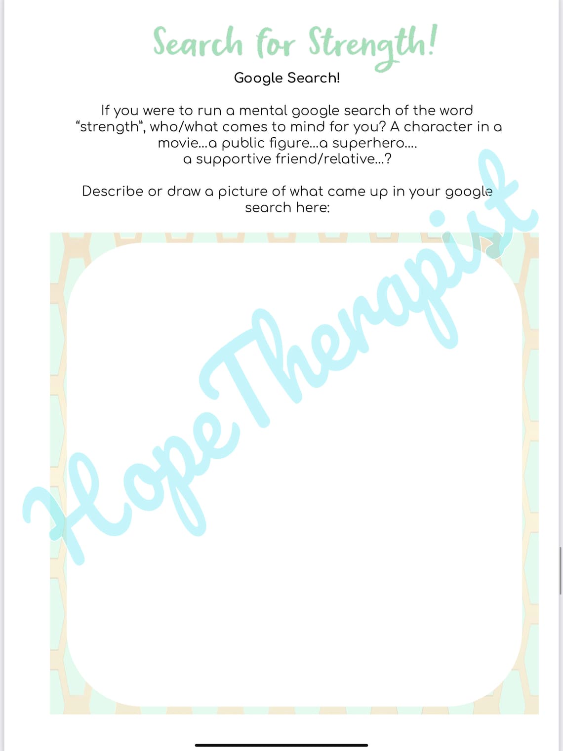 Strength-based Worksheets Therapy Worksheet Mental Health - Etsy