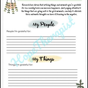 Therapy Worksheets, Gratitude Practice, Counseling Worksheet, Download ...