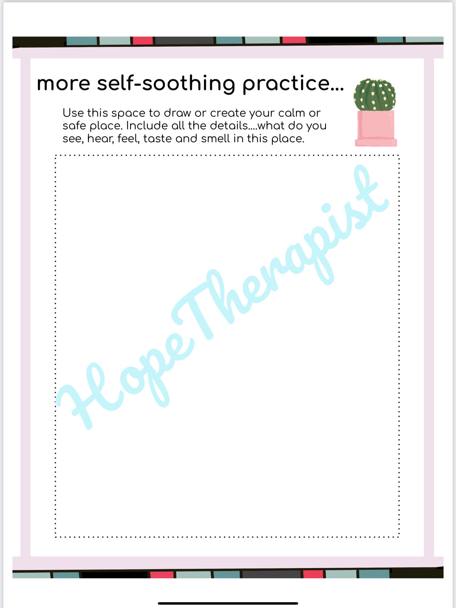 Therapy Worksheets Grounding Skills Mental Health Worksheets | Etsy