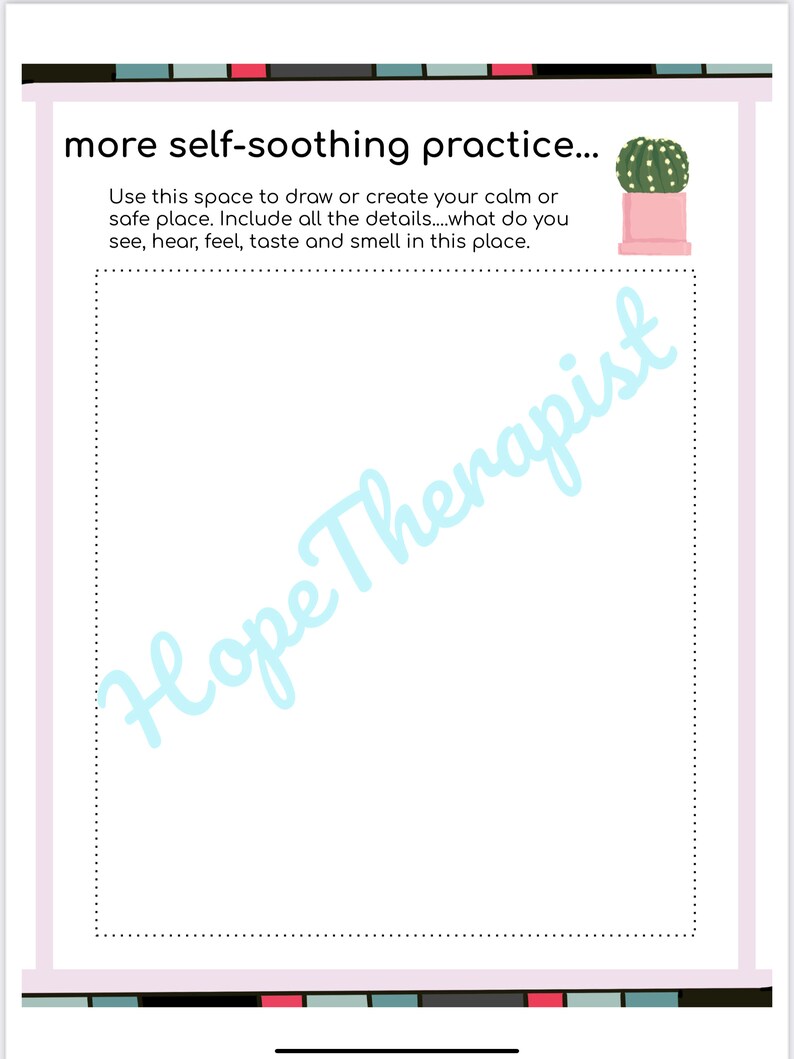 Therapy Worksheets Grounding Skills Mental Health Worksheets | Etsy