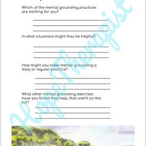 Therapy Worksheets Grounding Skills Mental Health Worksheets - Etsy