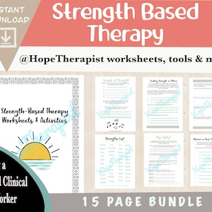 Strength-based Worksheets Therapy Worksheet Mental Health - Etsy