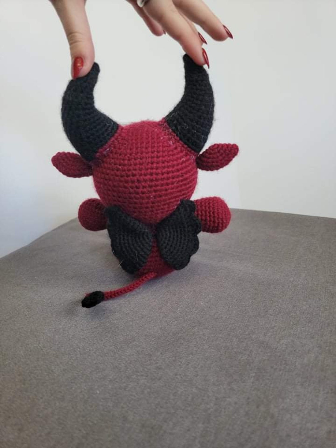 Dark Red Chibi Baby Baphomet - Etsy