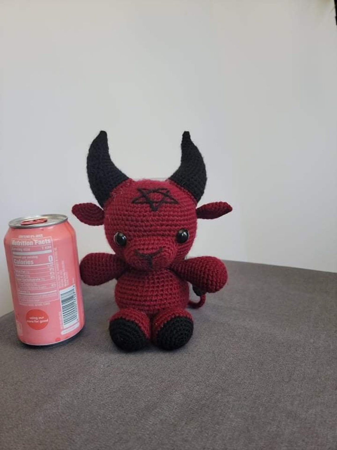Dark Red Chibi Baby Baphomet - Etsy