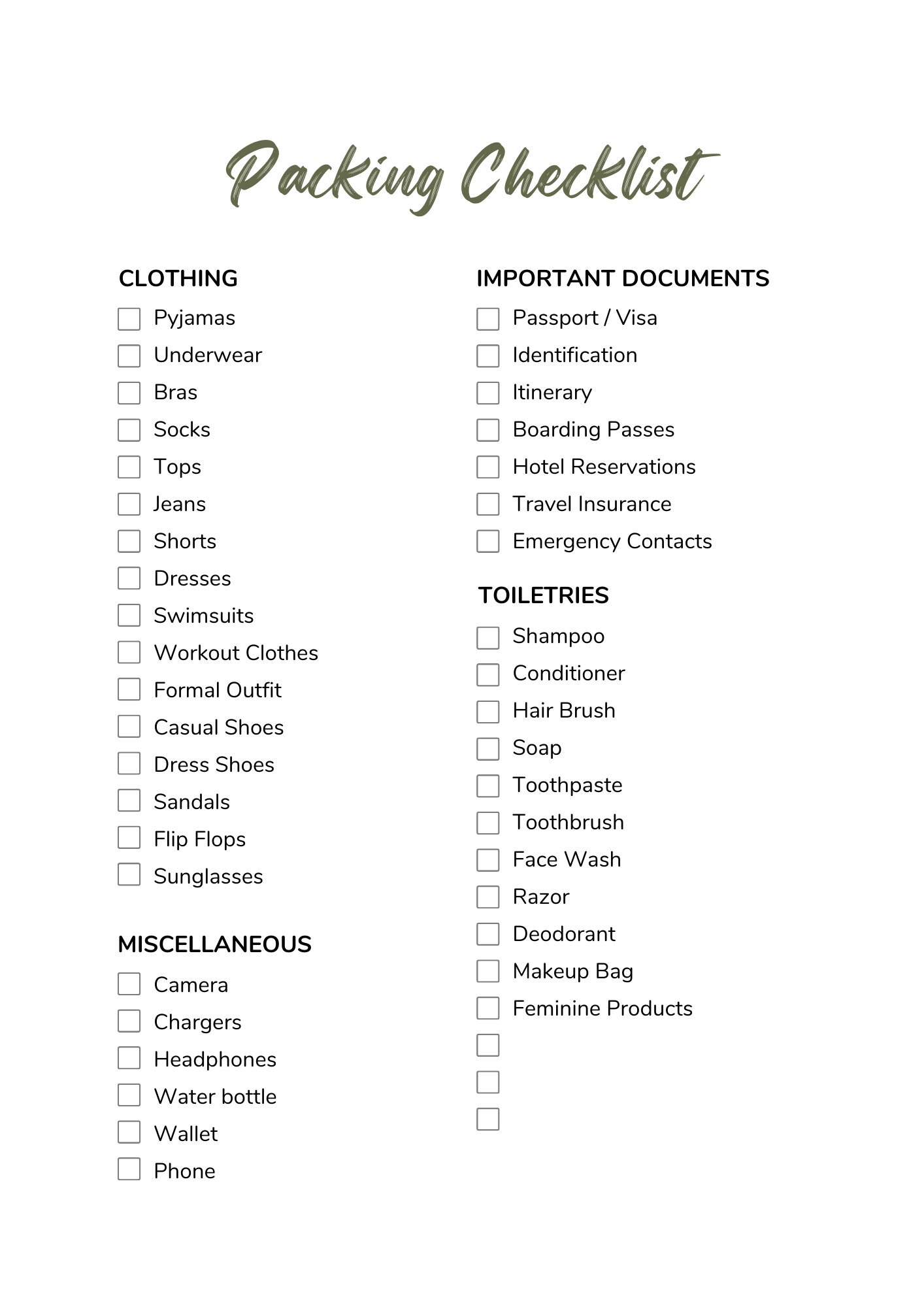 Wedding Checklist - Etsy