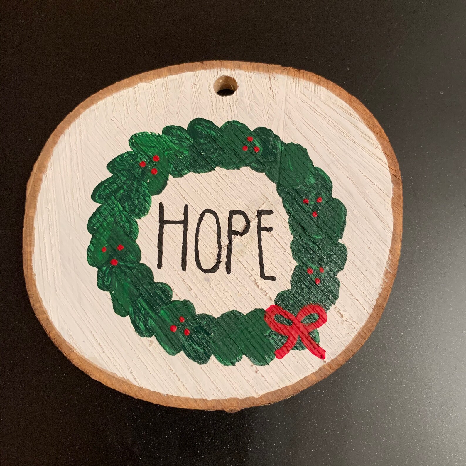 Hope Wreath Wooden Ornament - Etsy