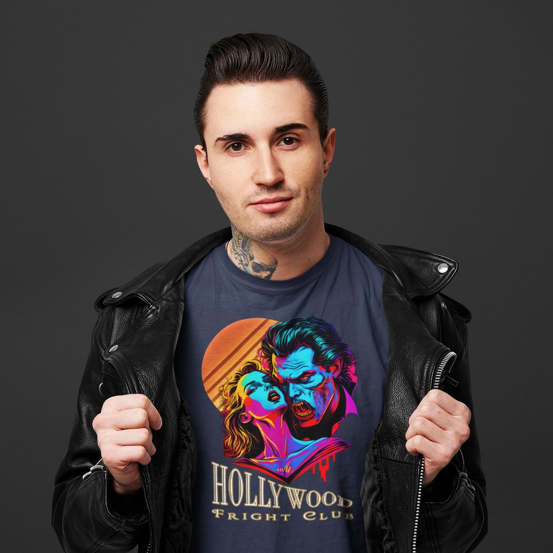 Hollywood Vampire Shirt, Retro Wave, Vintage Horror Tee, Neon Colors ...