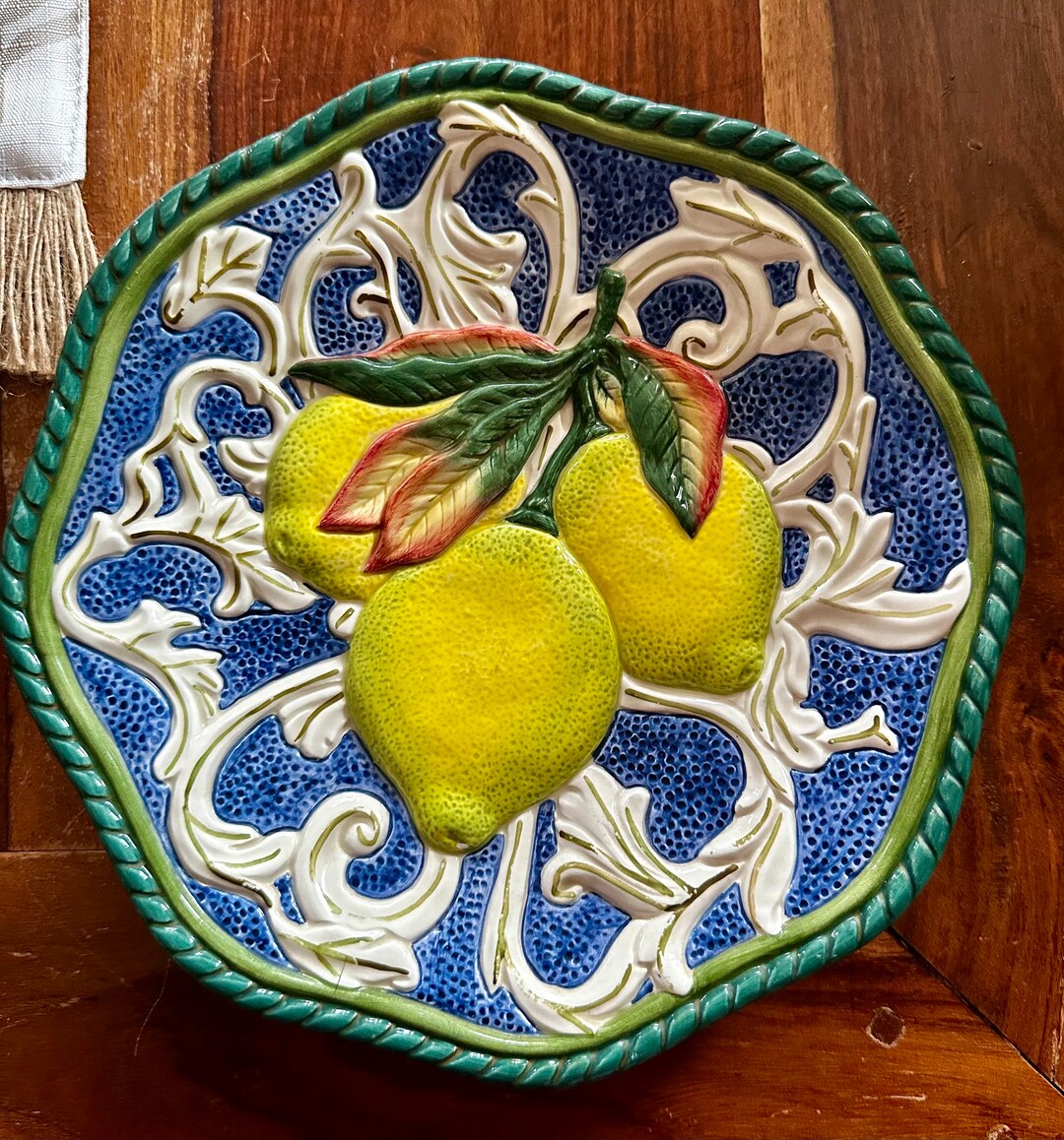 Fitz & Floyd Fruit Canape Plates, Mid-century Modern Decor (set of 2 ...