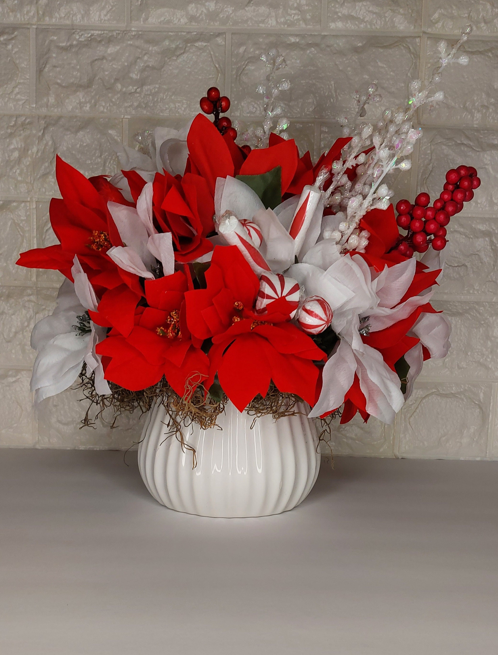 Christmas Centerpiece, Christmas Table Centerpiece, Christmas Floral ...