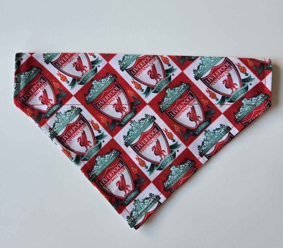 Liverpool Football Dog Bandana. Slips on to the Collar. Medium & Small ...