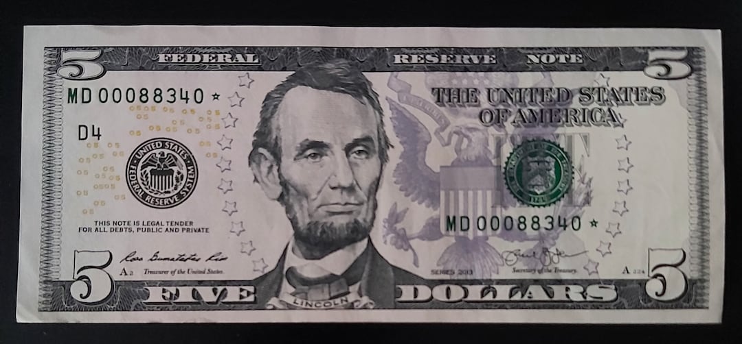 US 5 Rare Star Note - Etsy