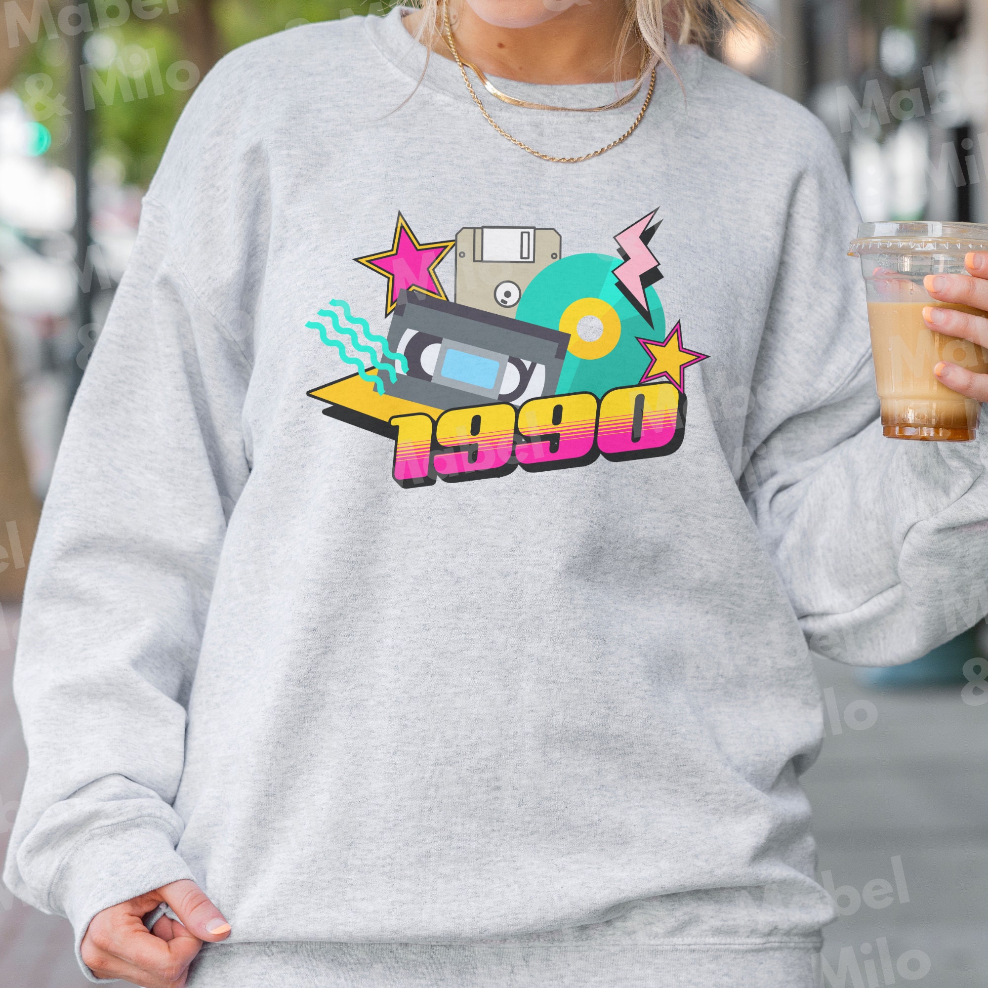 Vintage 1990s Sweatshirt, Retro 90s Graphic Pullover, Nostalgic 1990s ...