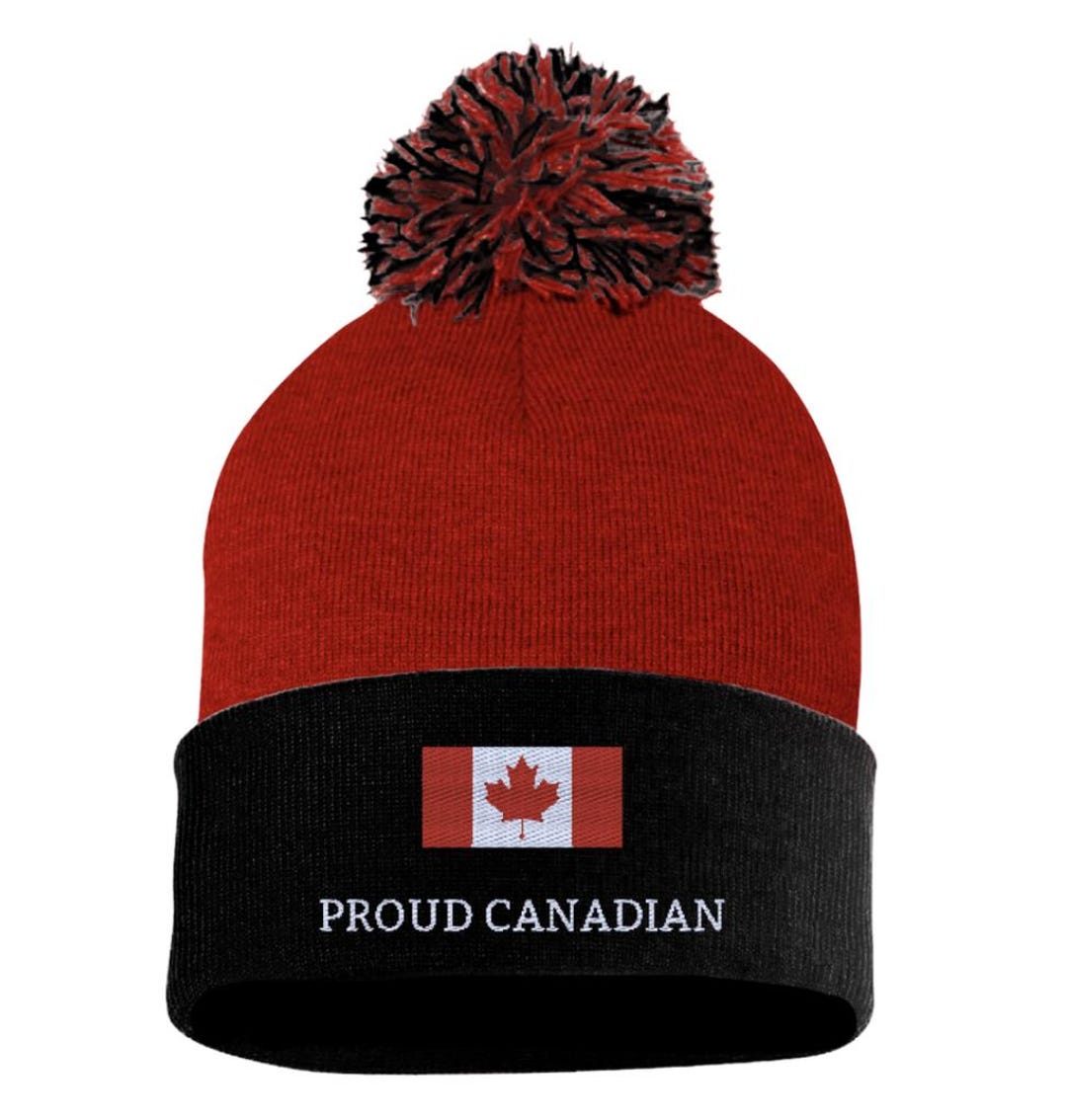 Proud Canadian Pom Pom Hat, Embroidered Hat, Beanie, Political Hat ...