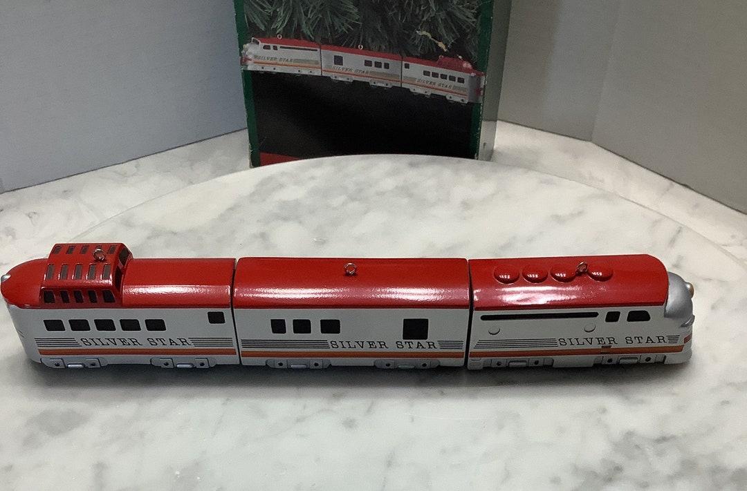 Silver Star Train Set of 3 Cast Metal Hallmark Keepsake Ornament 1992 ...