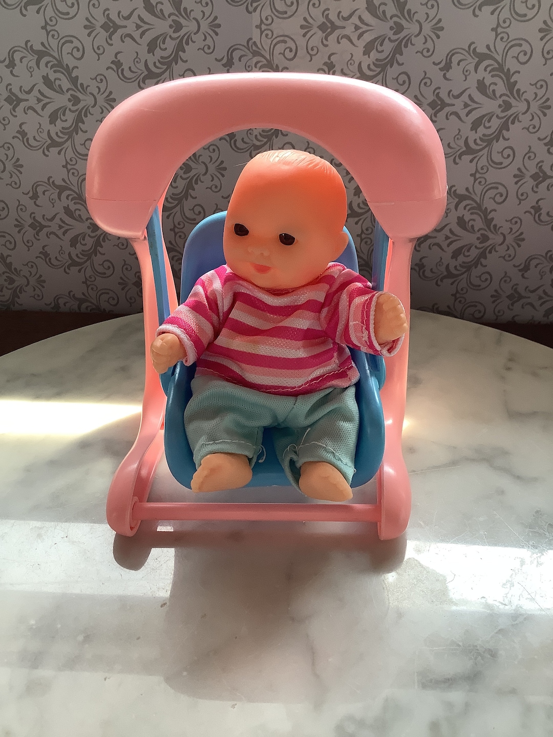 Vintage Poseable Mini Baby Doll, Soft Vinyl, Bath Ready Mini Baby W ...