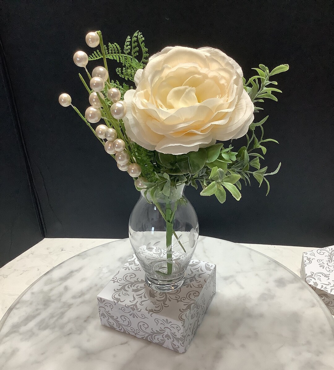 Vintage Princess House Crystal Heritage Pattern Clear Flower Glass Vase ...