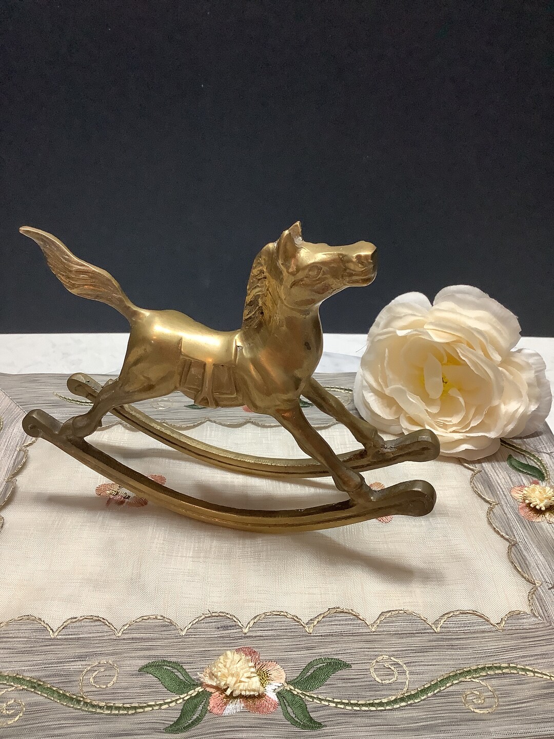 Vintage Brass Horse, Mid-century Brass Figurine, Brass Collectible ...