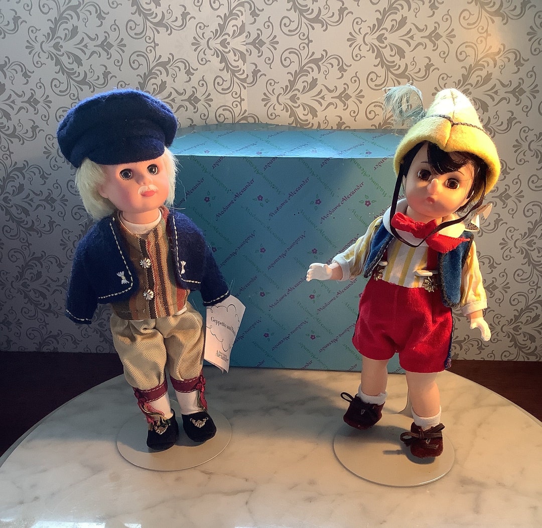 Pair Madame Alexander 8 Dolls, Madame Alexander New-york, Pinocchio ...