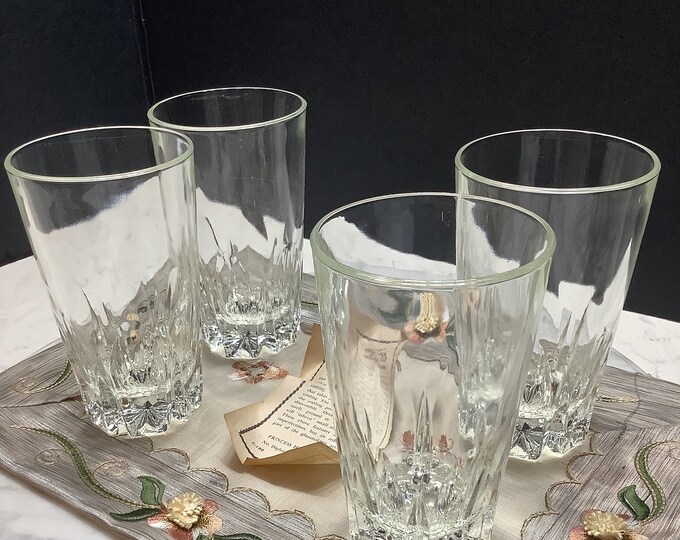 Princess House Crystal Vintage Drinking Glasses ~ Set of 4 Princess ...
